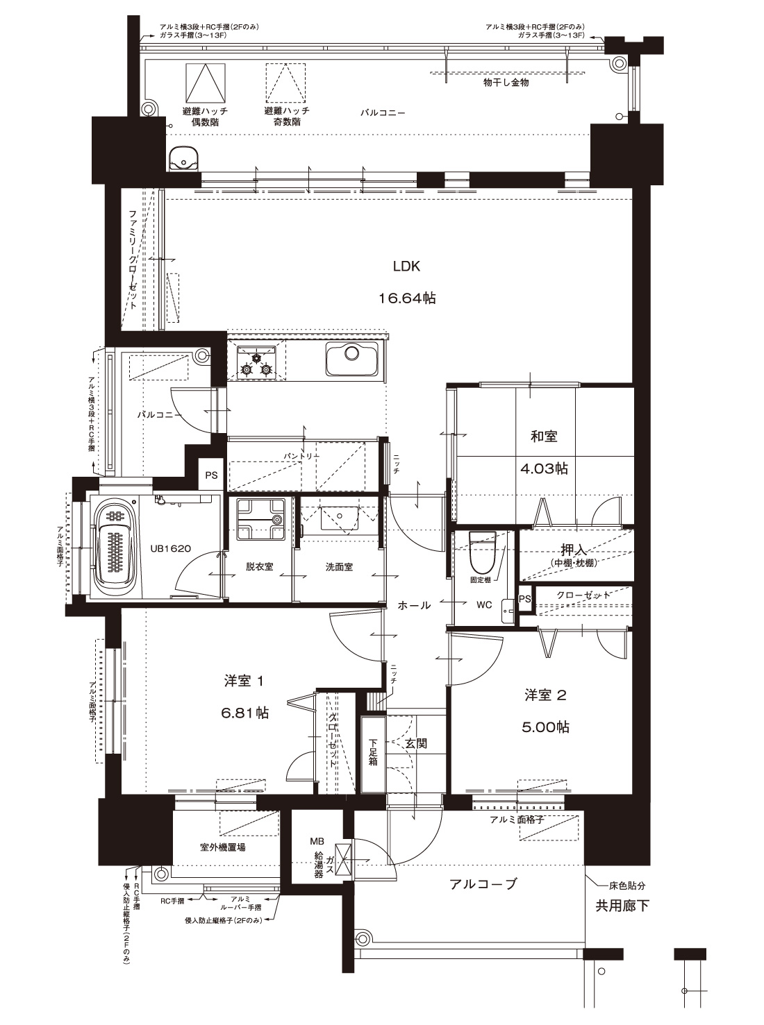 Dtype 3LDK｜間取り｜リヴィエール長府シーサイドヴィラ